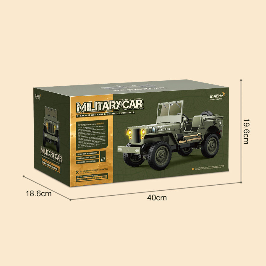 JJRC C8815 Willys Military Jeep RC Rock Crawler - 1/10 Scale, 2.4GHz ...